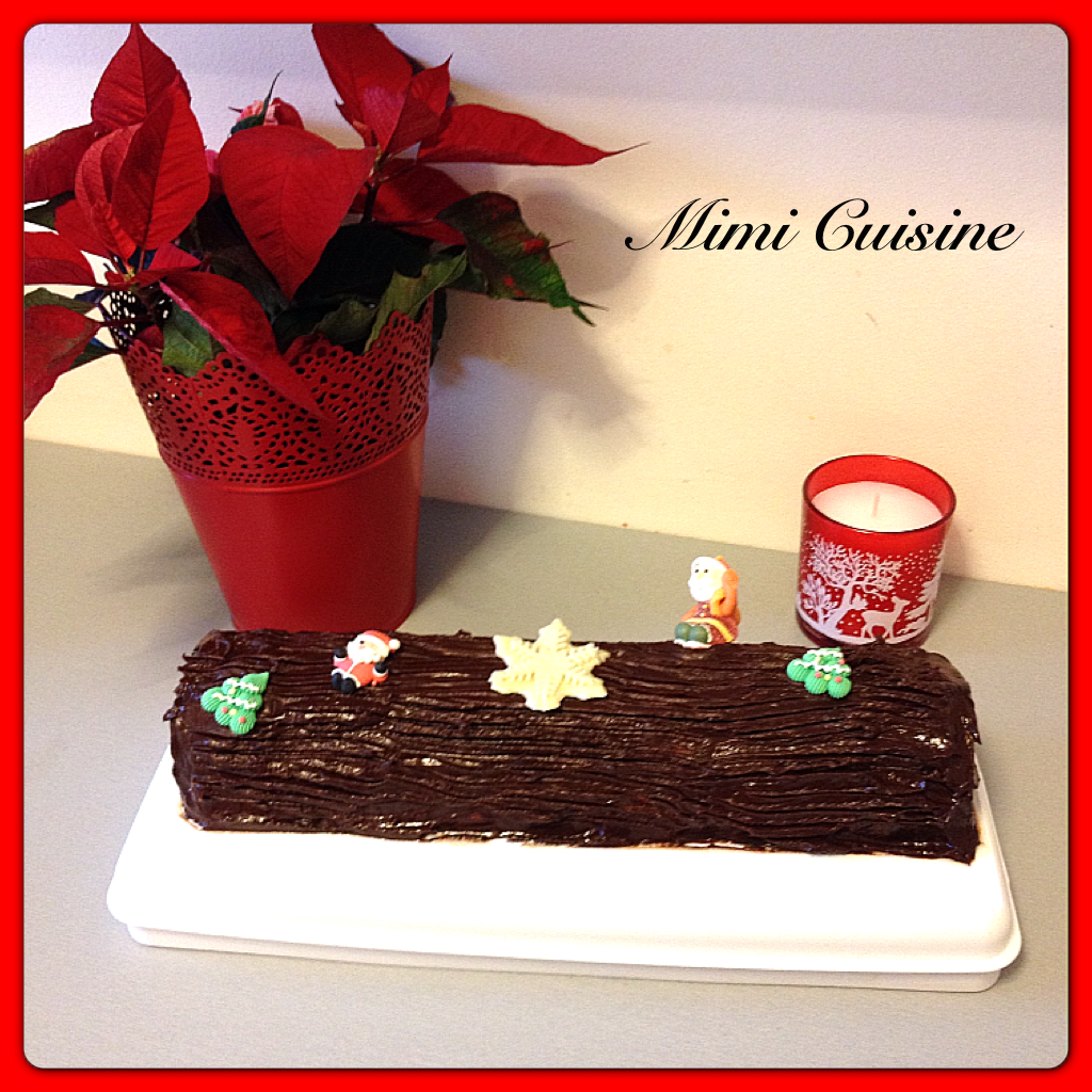 Buche Noël Chocolat Chocolat caramel croquant praliné - Mimi Cuisine