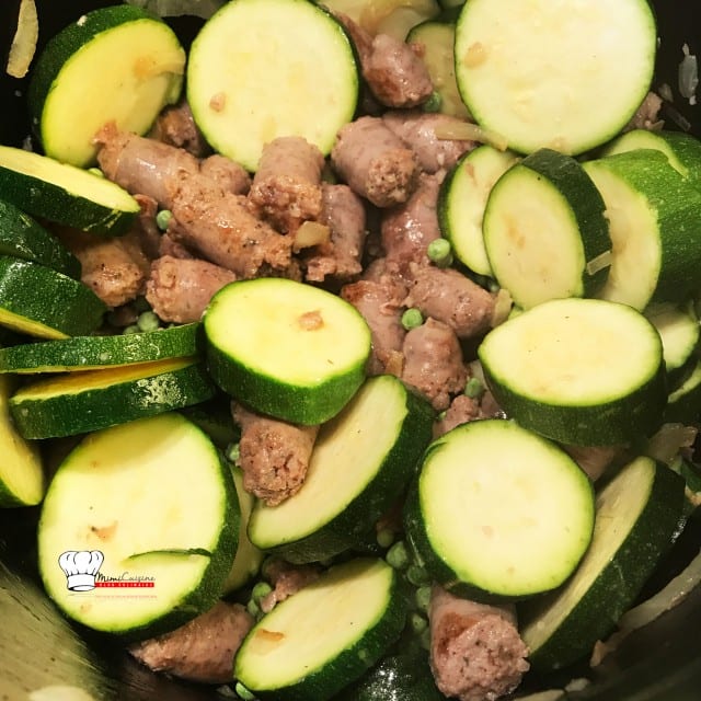 Riz aux Chipolatas Courgettes Petits Pois Recette Cookeo – Mimi Cuisine